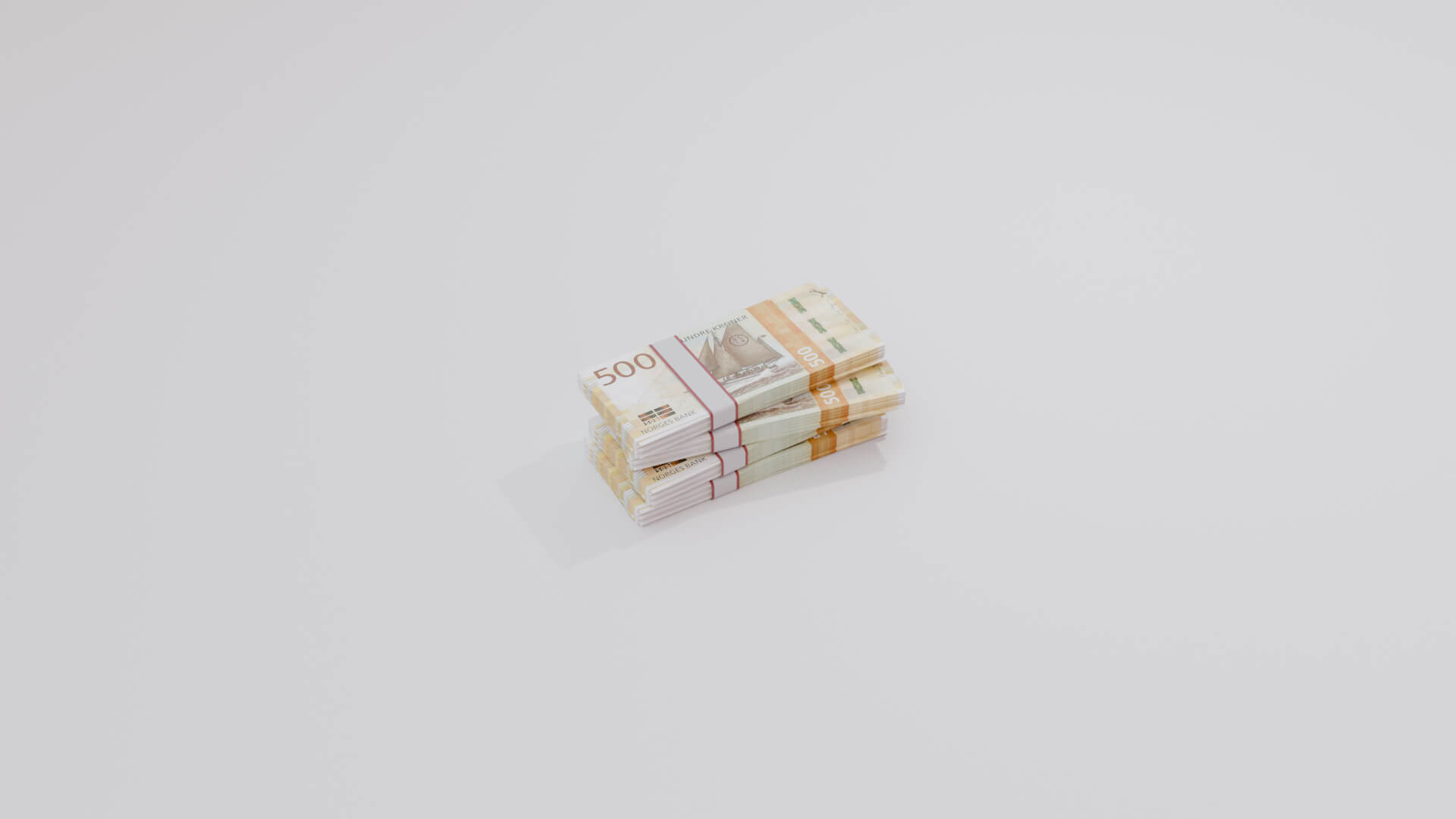 500 Norwegian Krone Currency - 3D Model by Arupsaha