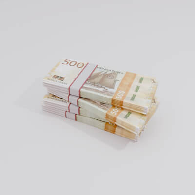 500 Norwegian Krone Currency - 3D Model by Arupsaha