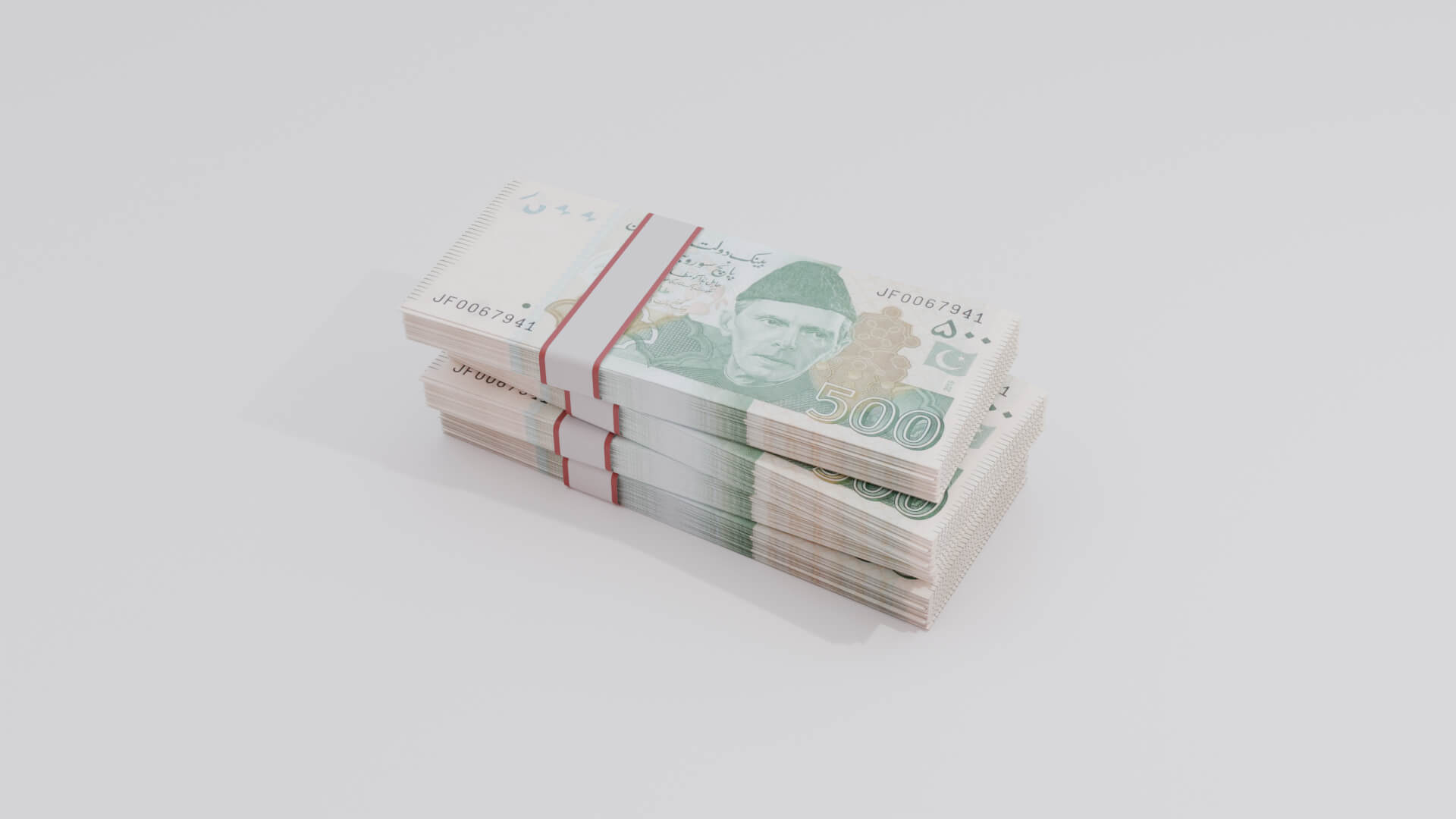 500 Pakistan Pakistani Rupee Currency - 3D Model by Arupsaha