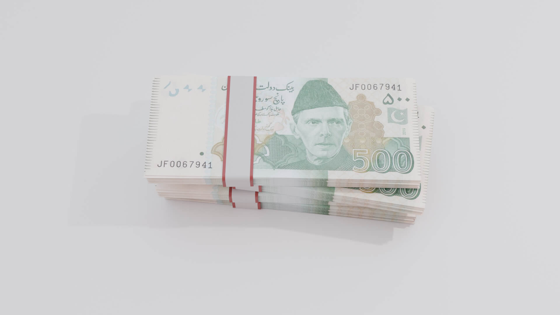 500 Pakistan Pakistani Rupee Currency - 3D Model by Arupsaha