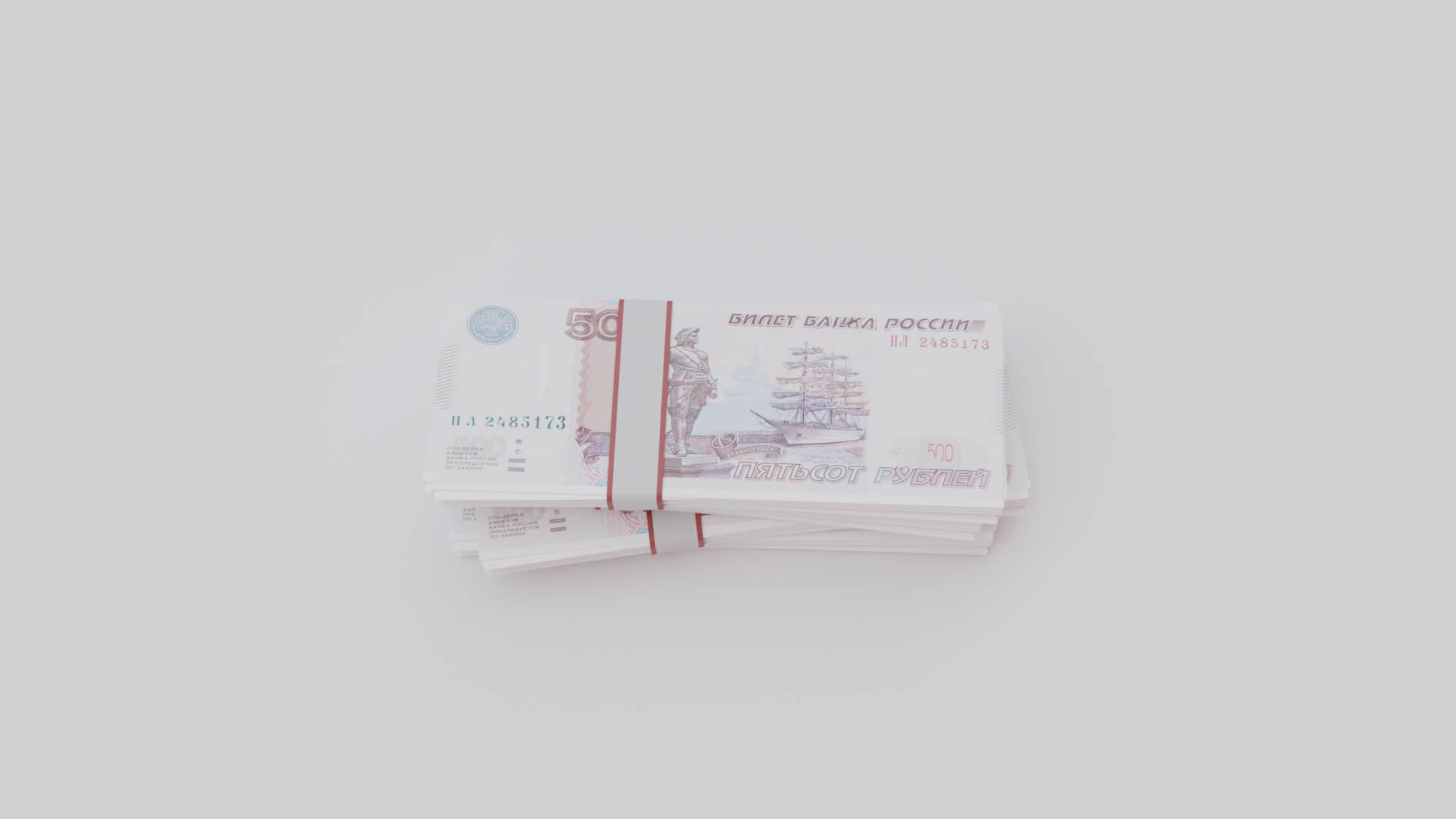 500 Russian Ruble RUB Currency - 3D Model by Arupsaha