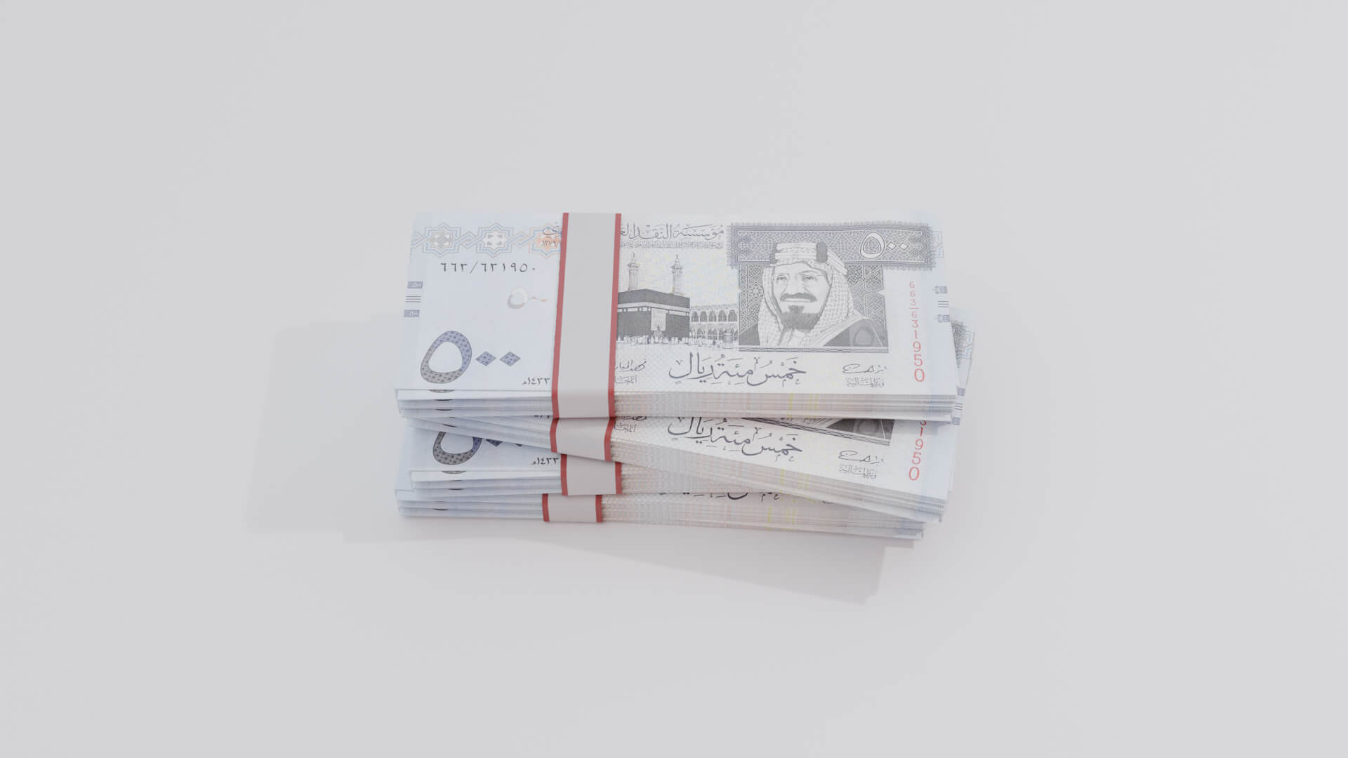 500 Saudi Arabia Riyal Currency - 3D Model by Arupsaha