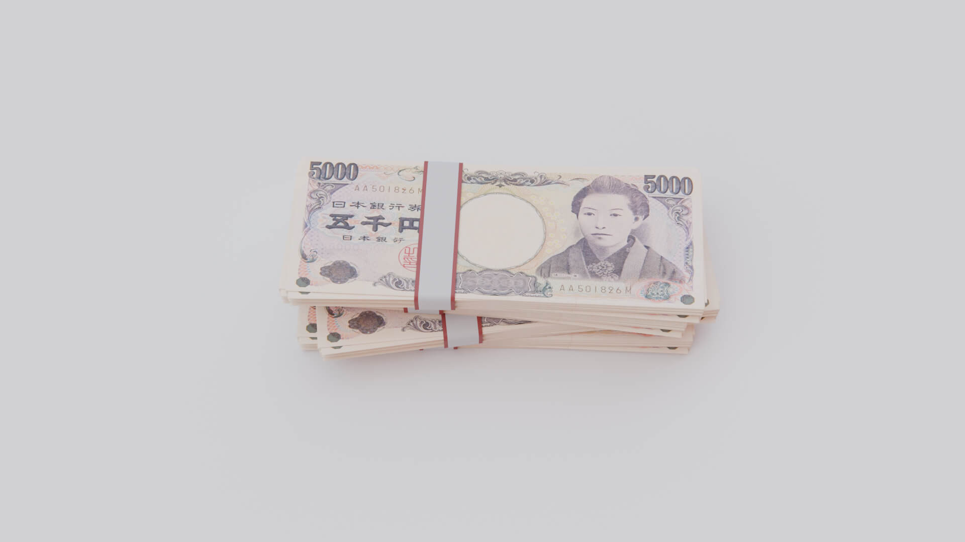 5,000 Japanese Yen JPY Currency - 3D Model by Arupsaha