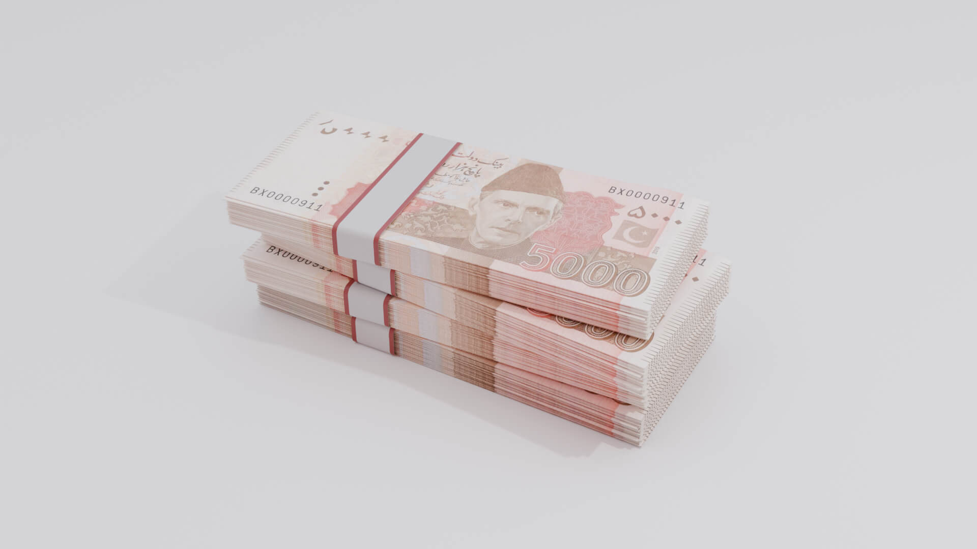 5000 Pakistan Pakistani Rupee Currency - 3D Model by Arupsaha