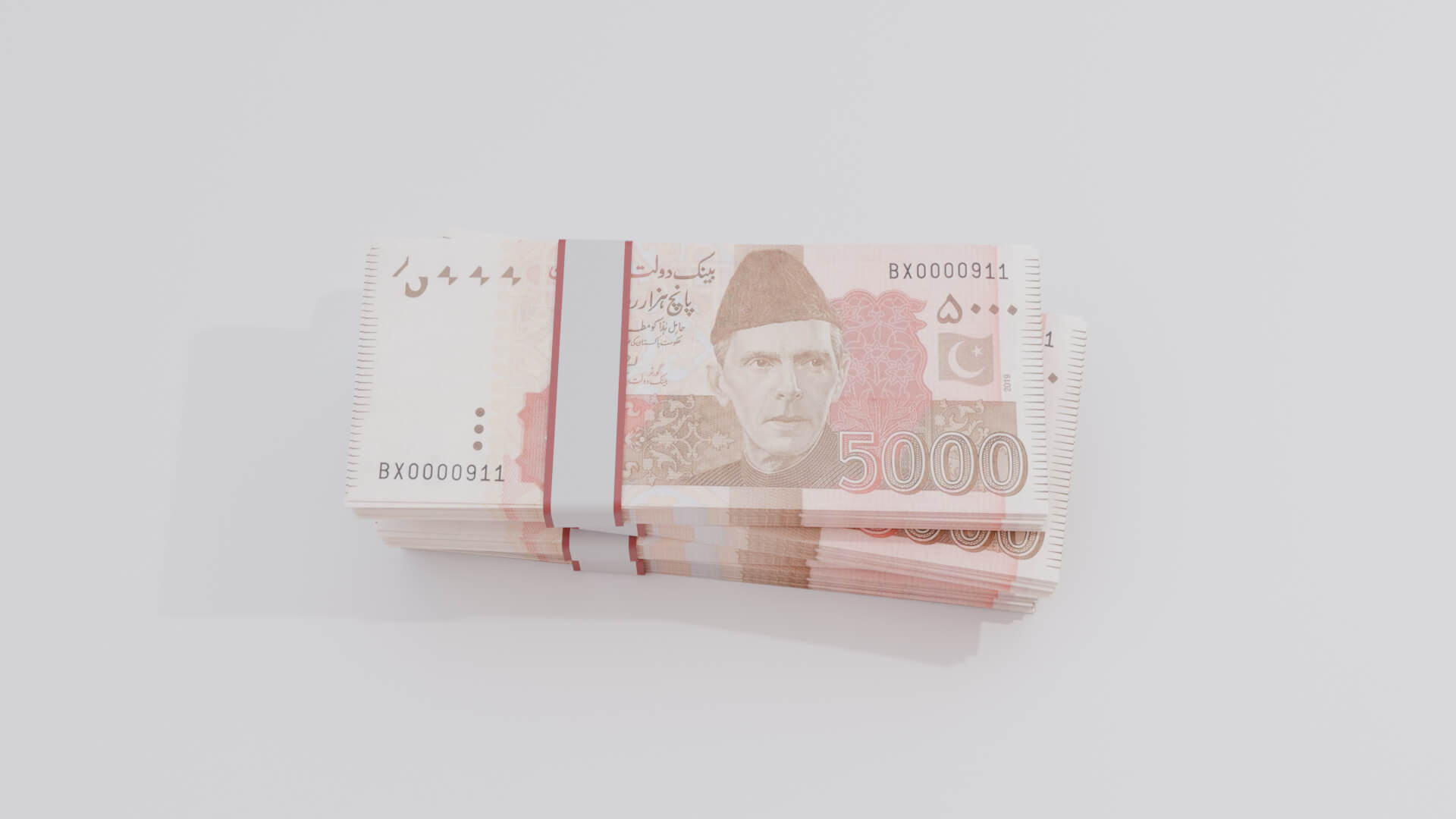5000 Pakistan Pakistani Rupee Currency - 3D Model by Arupsaha