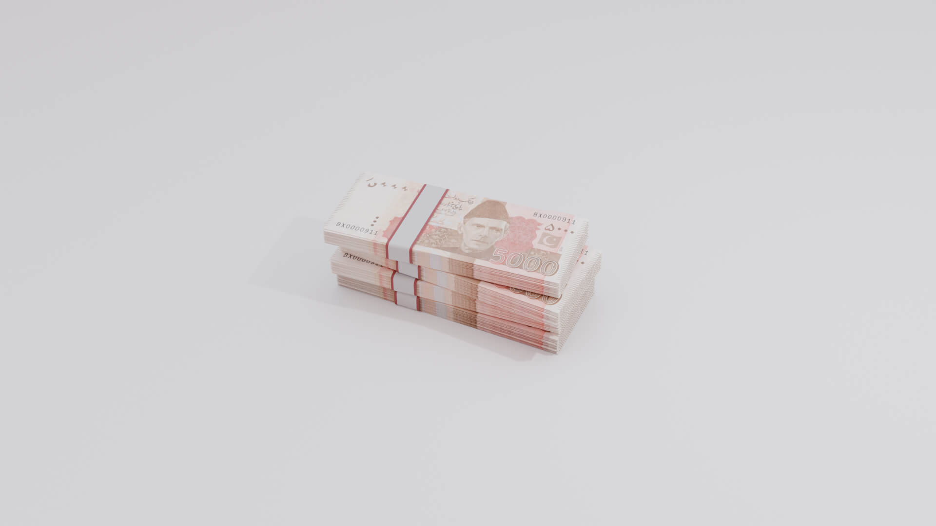 5000 Pakistan Pakistani Rupee Currency - 3D Model by Arupsaha