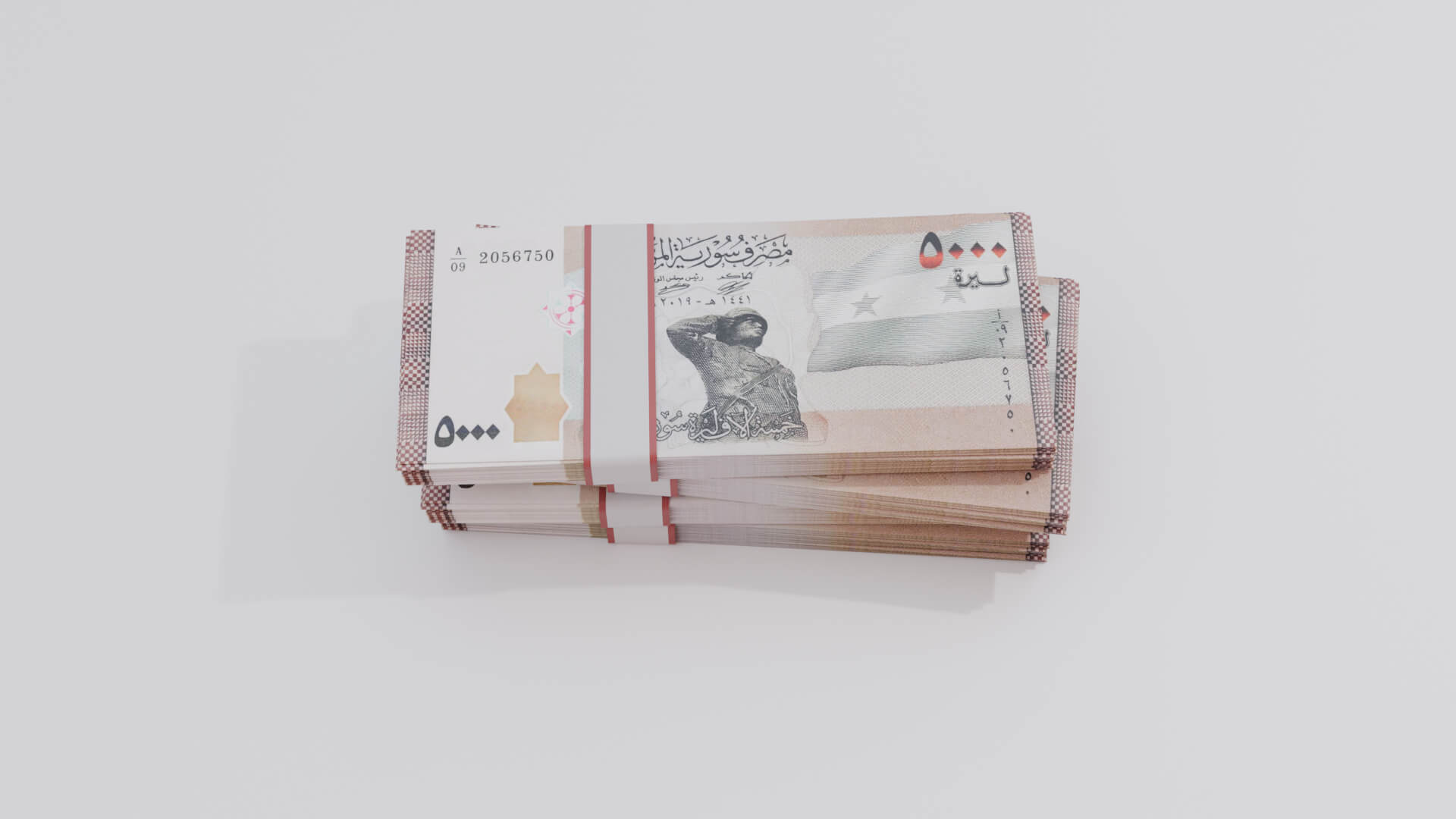 5000 Syrian Pound Currency - 3D Model by Arupsaha