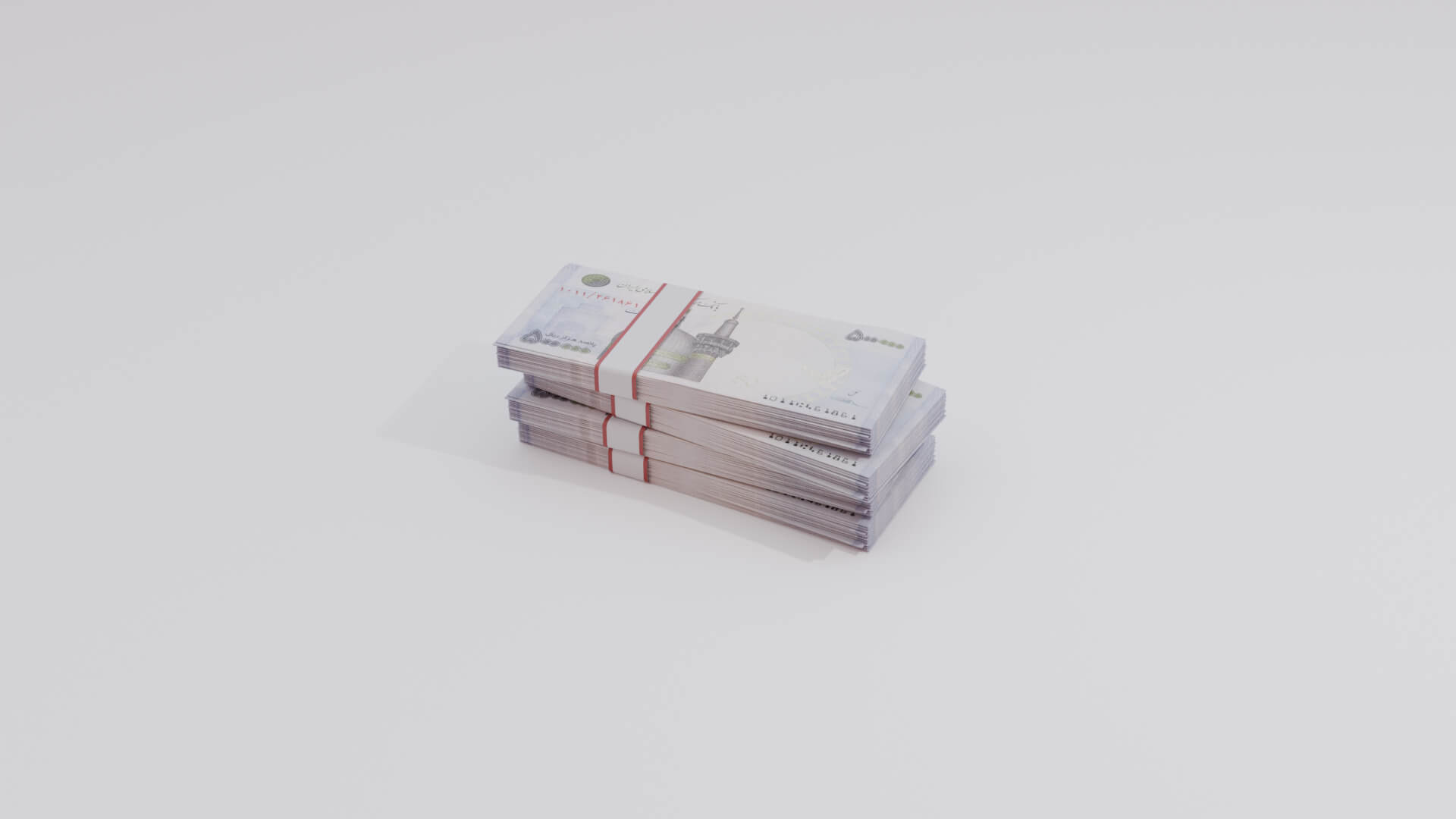 500000 Iran Iranian Rial Currency - 3D Model by Arupsaha