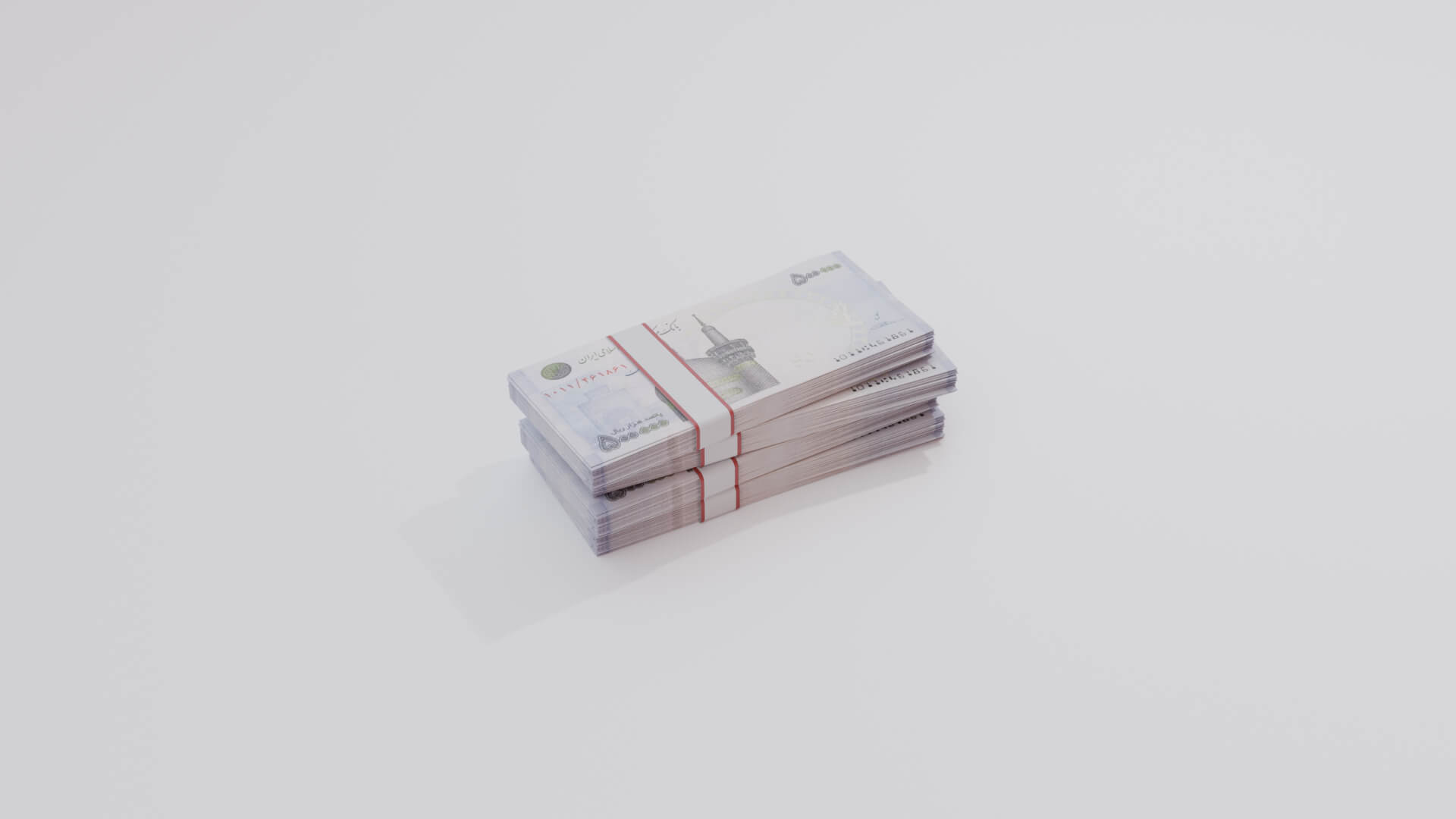 500000 Iran Iranian Rial Currency - 3D Model by Arupsaha