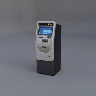 ATM Machine (Automated Teller Machine) - 3D Model by Arupsaha
