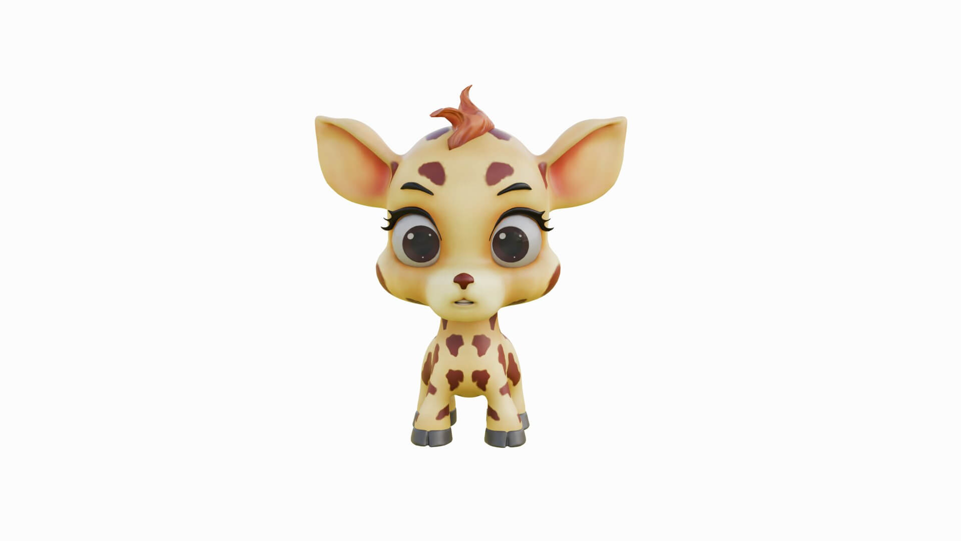 Baby Giraffe Character - 3D Model by Arupsaha
