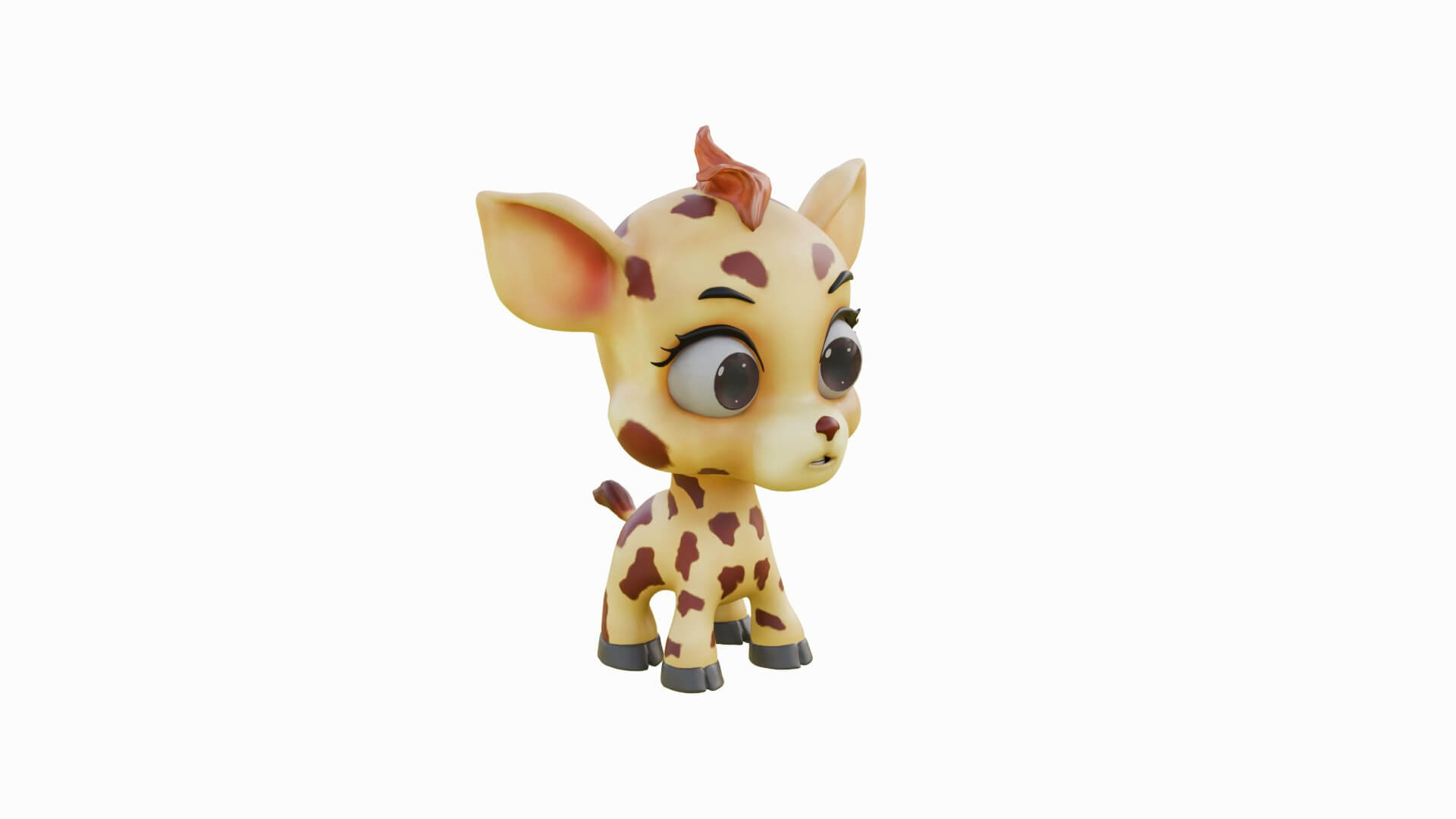 Baby Giraffe Character - 3D Model by Arupsaha