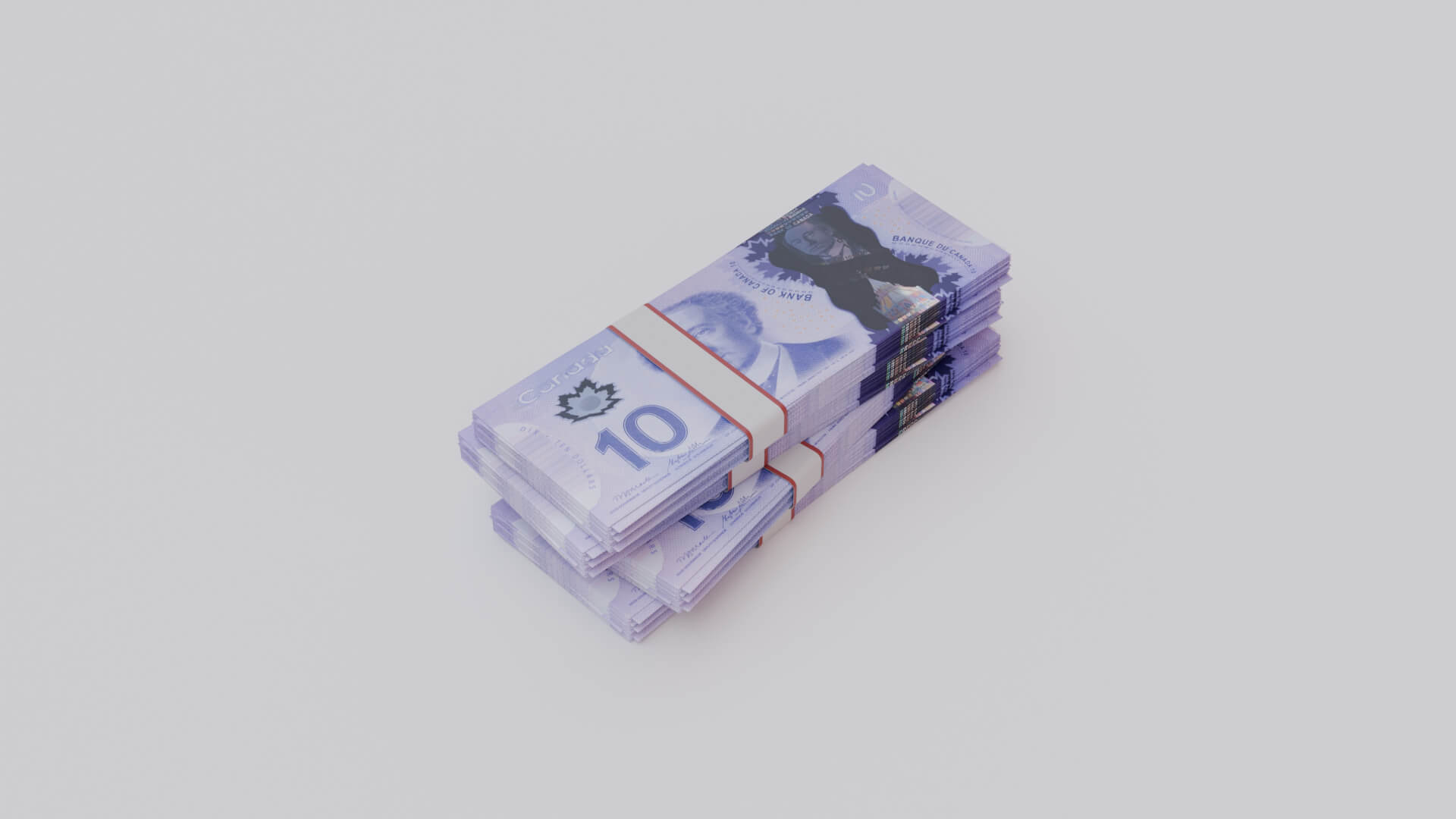 Canadian 10 Dollar CAD Currency - 3D Model by Arupsaha