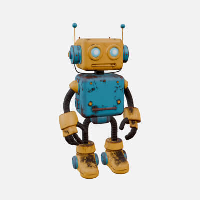 Cartoon Style Robot - 3D Model by Arupsaha