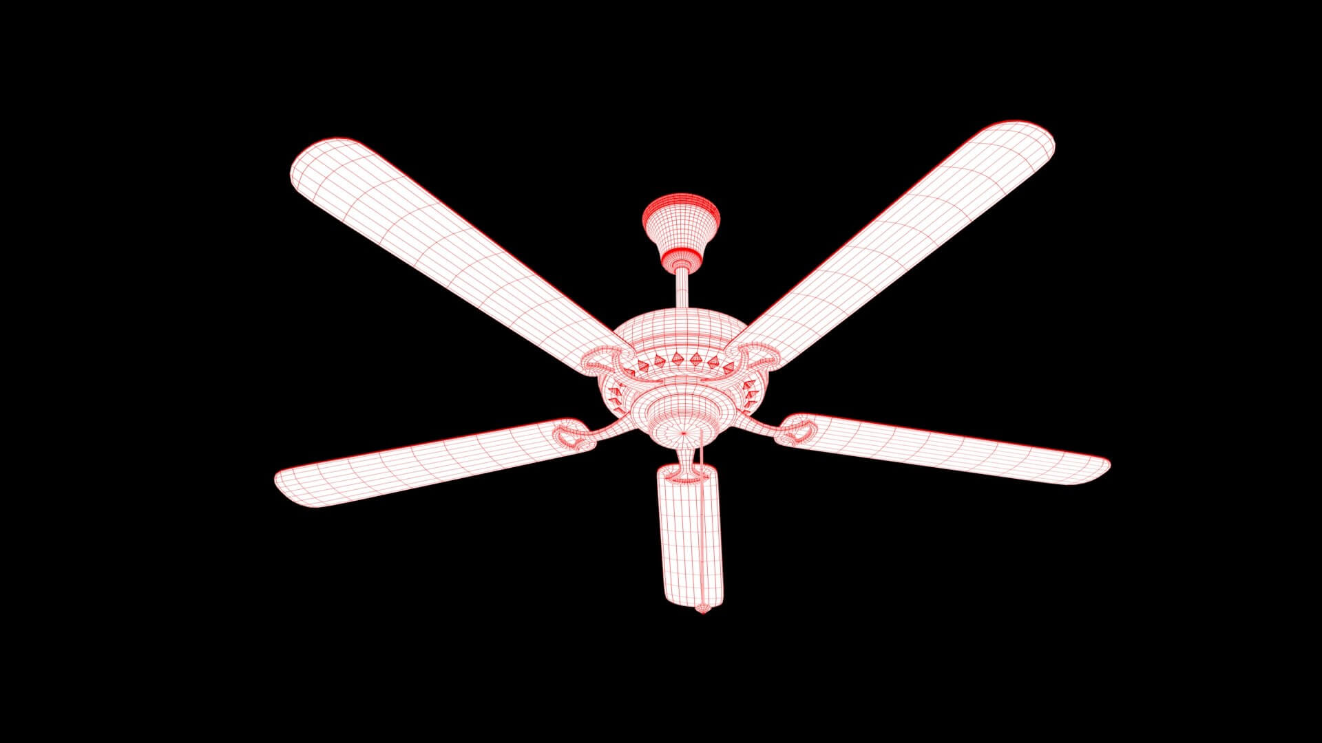 Ceiling Fan 09 - 3D Model by Arupsaha