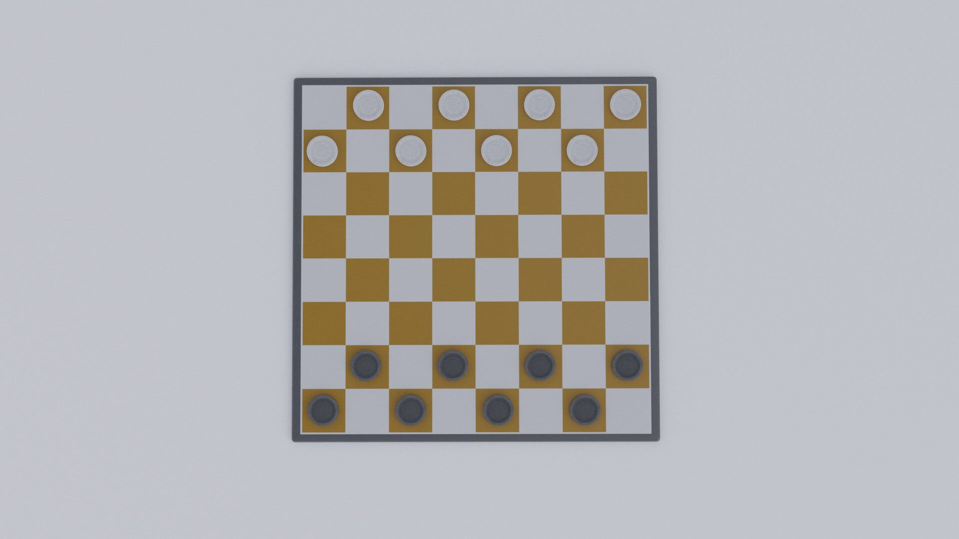Checkers Board Game - 3D Model by Arupsaha
