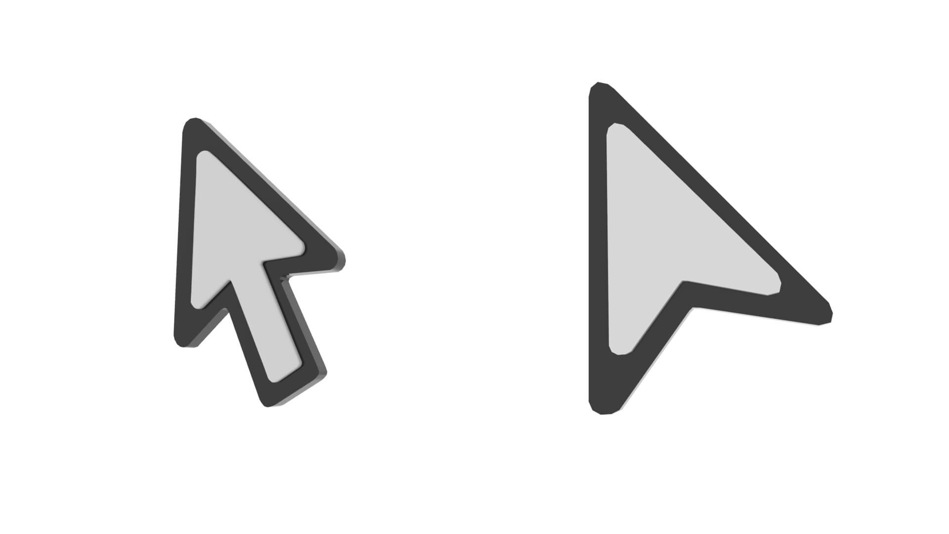 Computer Cursor Icon - 3D Model by Arupsaha