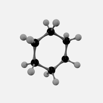 Cyclohexane Molecule - 3D Model by Arupsaha
