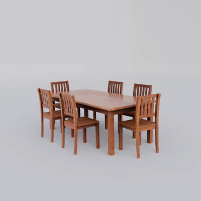 Dining Table Set - 3D Model by Arupsaha