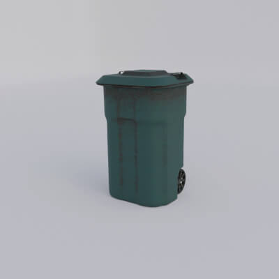 Trash Can Dustbin - 3D Model by Arupsaha
