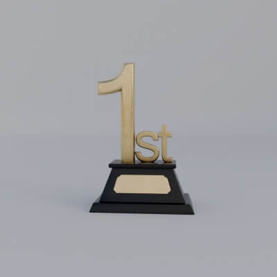 First Place Trophy - 3D Model by Arupsaha