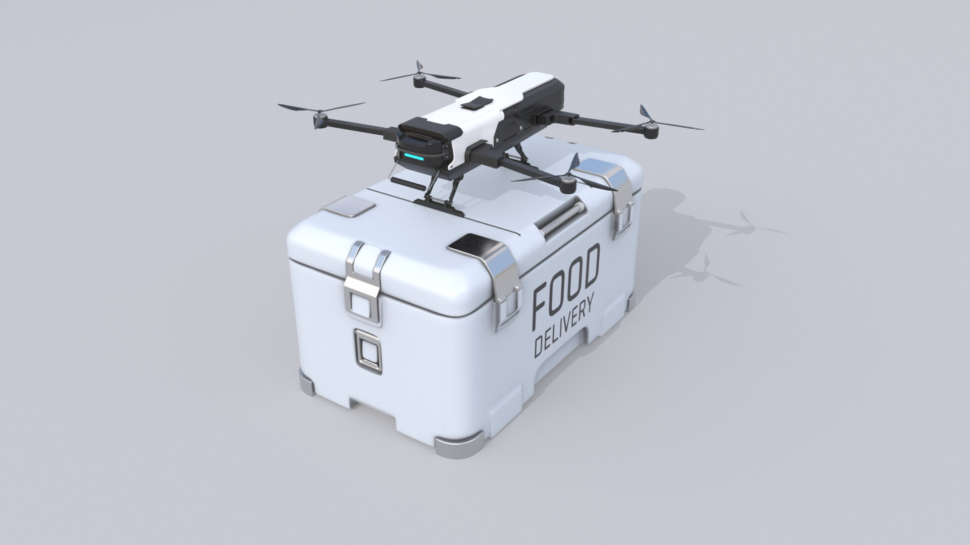 Food Delivery Drone - 3D Model by Arupsaha