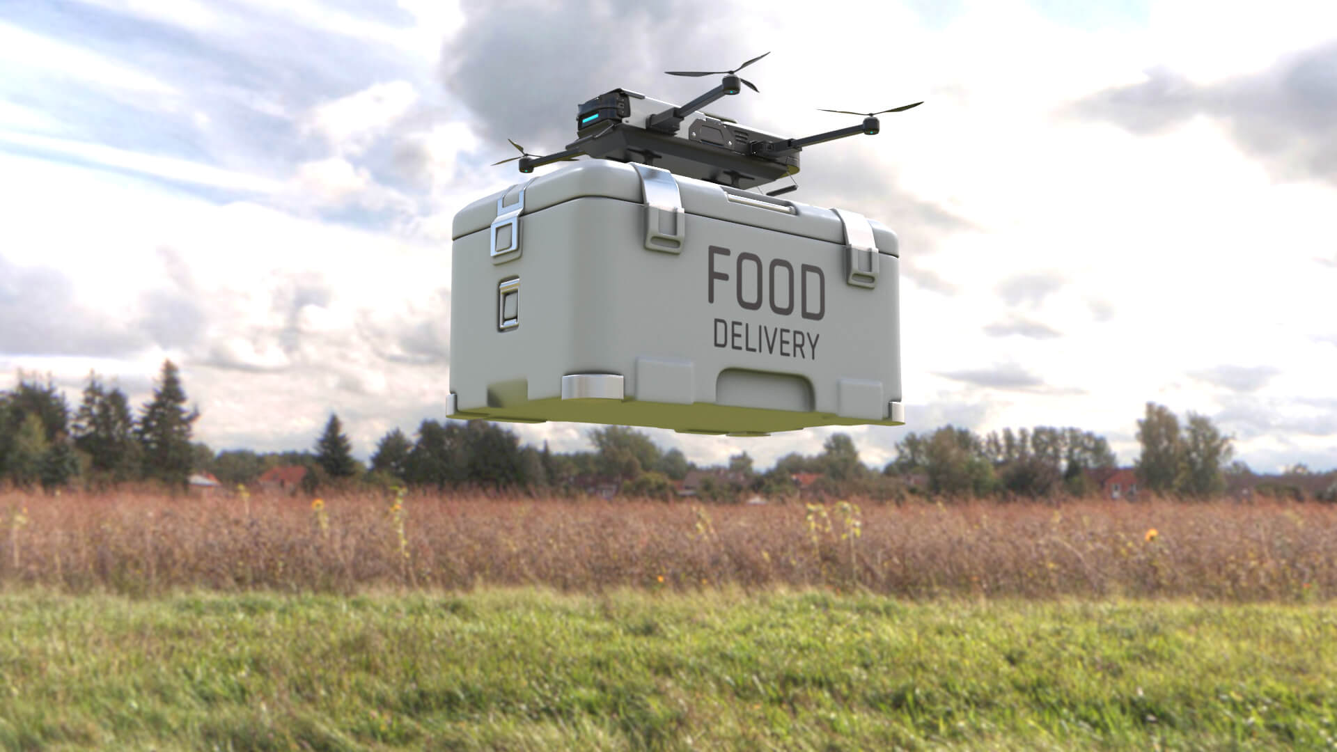 Food Delivery Drone - 3D Model by Arupsaha