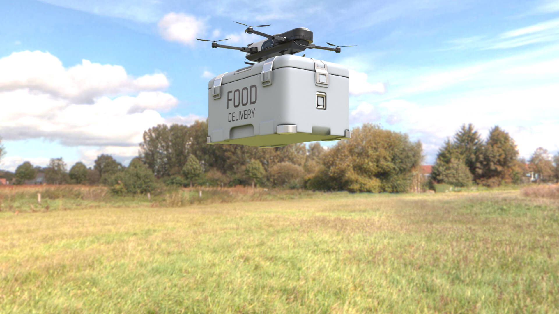 Food Delivery Drone - 3D Model by Arupsaha