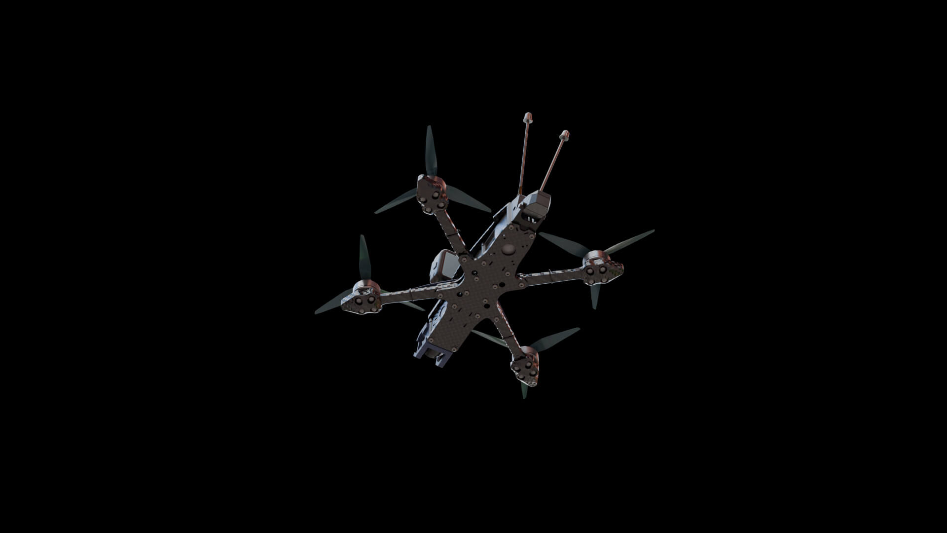 FPV Drone Quad Copter - 3D Model by Arupsaha