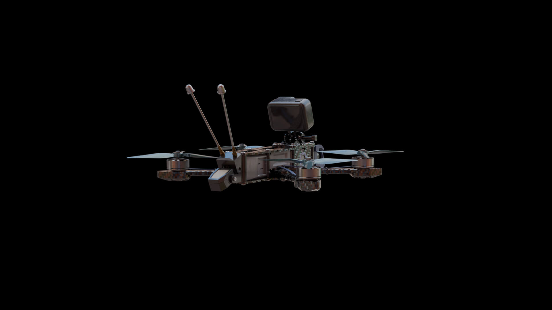 FPV Drone Quad Copter - 3D Model by Arupsaha