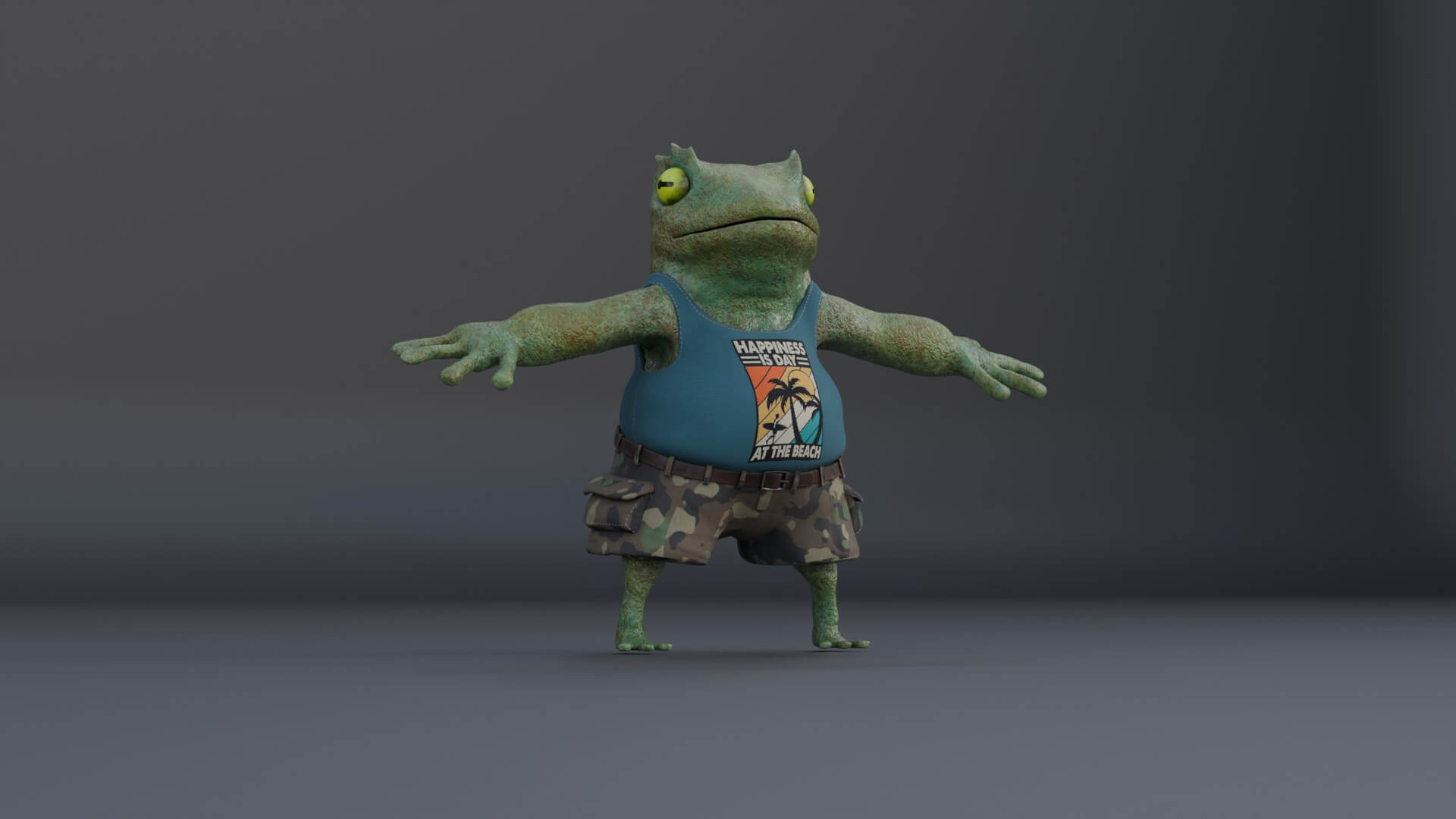 Frog Boy Character - 3D Model by Arupsaha