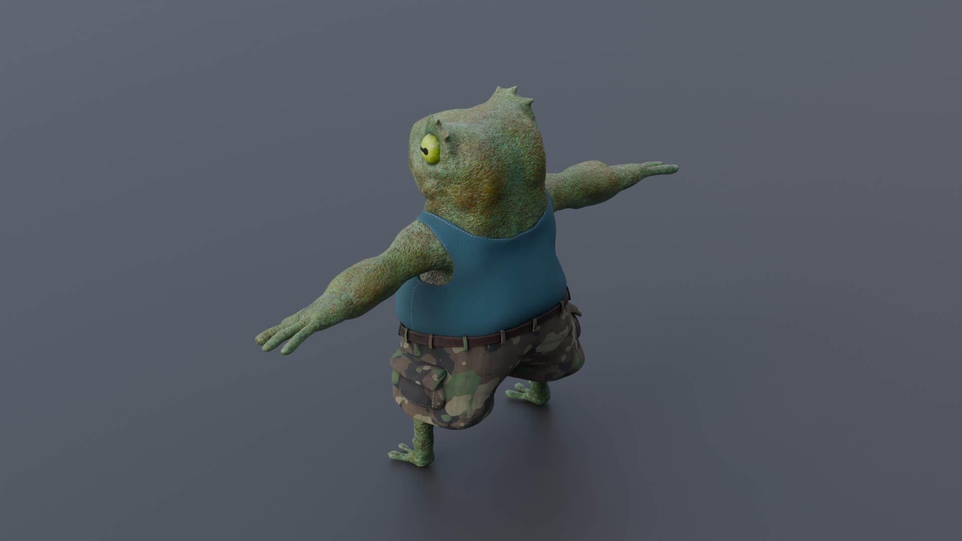 Frog Boy Character - 3D Model by Arupsaha