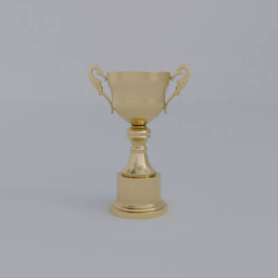 Gold Cup Topper Trophy - 3D Model by Arupsaha