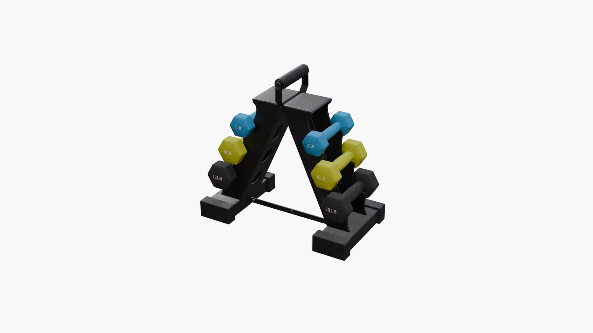 Gym Dumbbell Set 01 - 3D Model by Arupsaha
