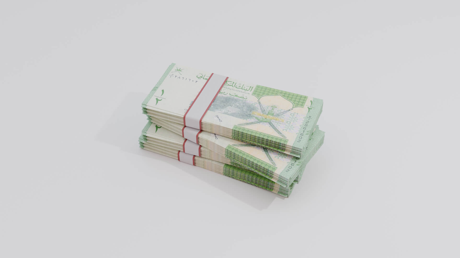 Half Omani Rial Currency - 3D Model by Arupsaha
