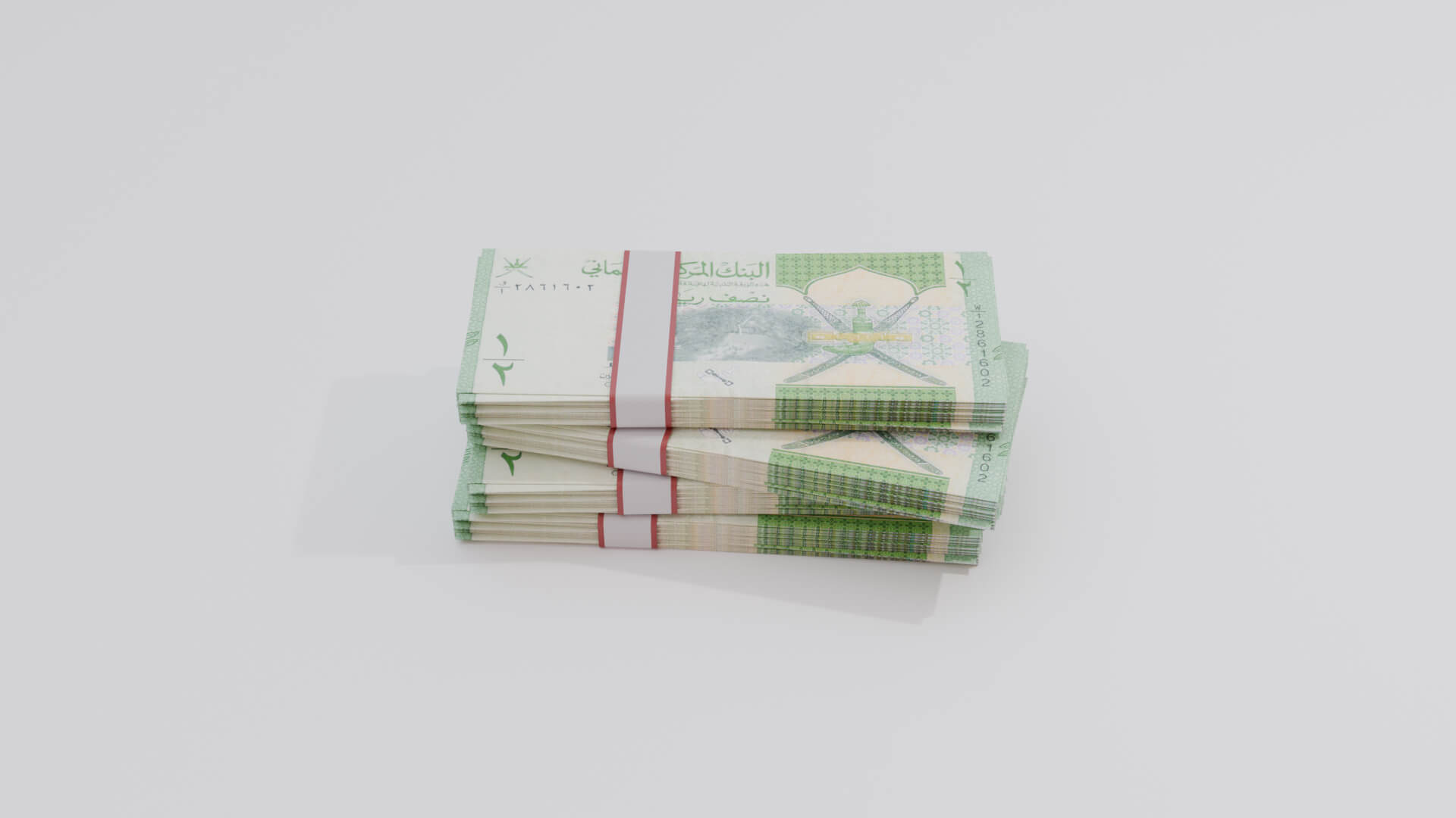 Half Omani Rial Currency - 3D Model by Arupsaha