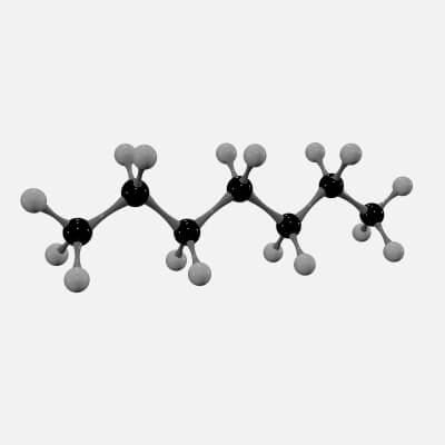 Heptane Molecule - 3D Model by Arupsaha