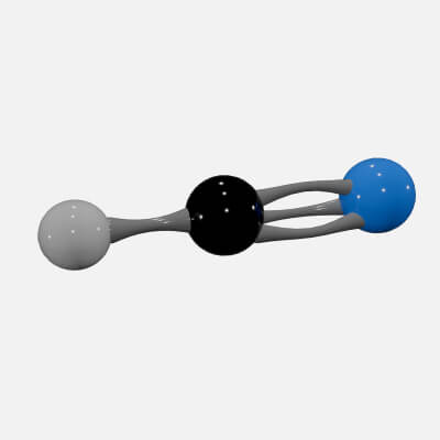 Hydrogen Cyanide Molecule - 3D Model by Arupsaha
