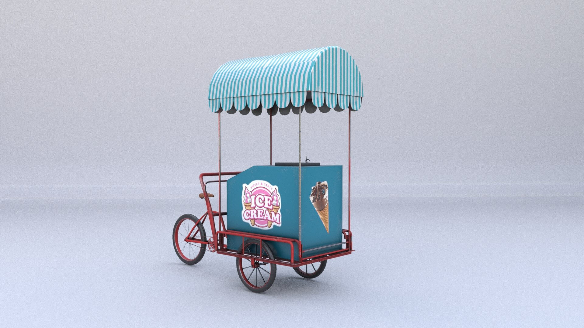 Ice Cream Cart - 3D Model by Arupsaha