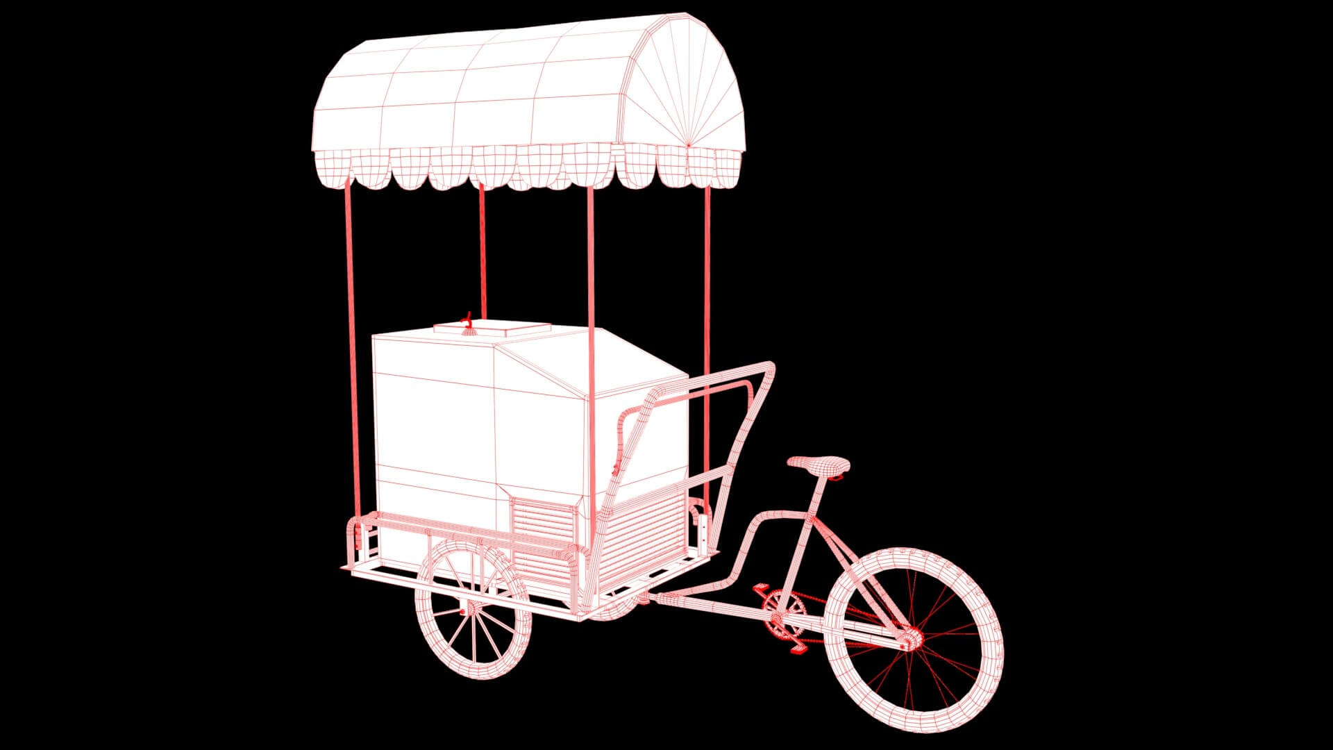 Ice Cream Cart - 3D Model by Arupsaha