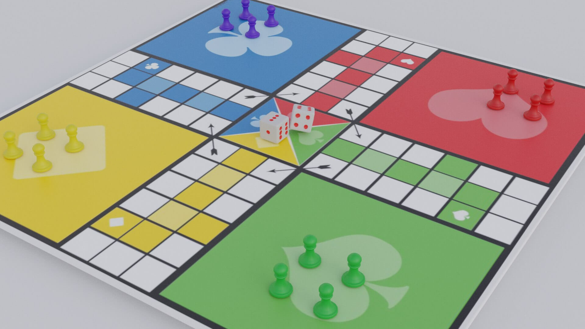 Ludo Board Game - 3D Model by Arupsaha