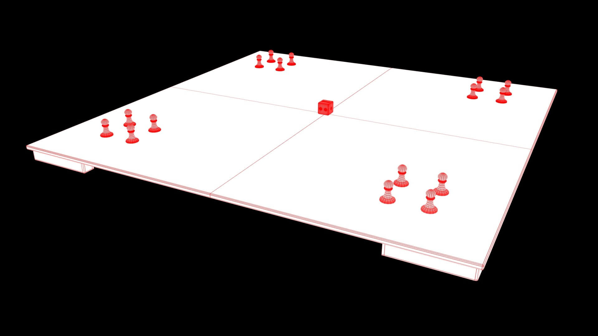 Ludo Board Game - 3D Model by Arupsaha