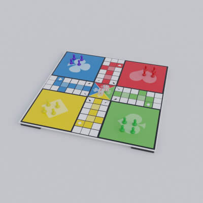 Ludo Board Game - 3D Model by Arupsaha