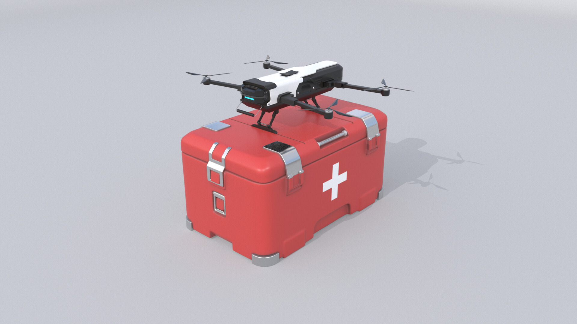 Medical Supply Carrying Drone - 3D Model by Arupsaha