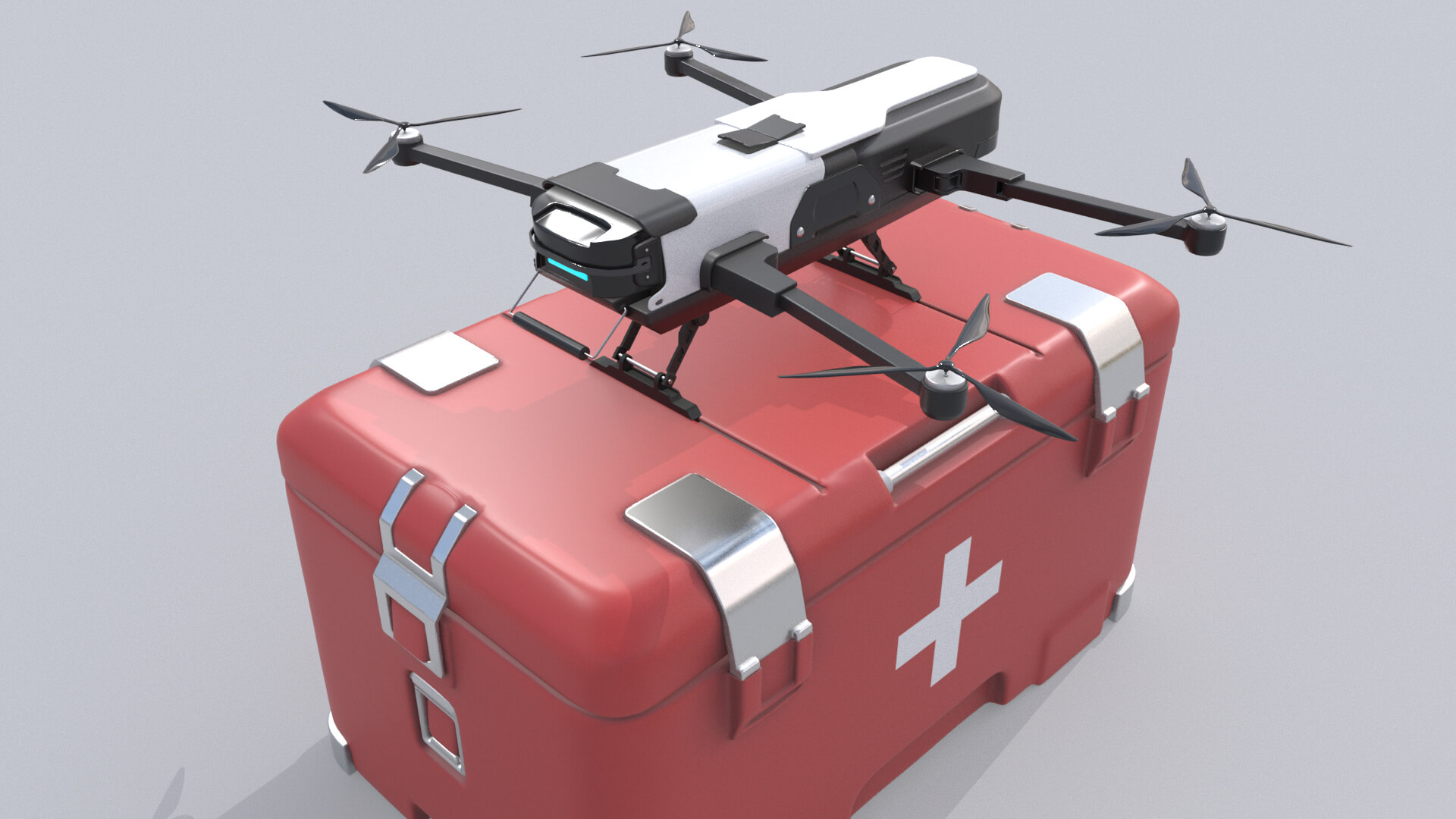 Medical Supply Carrying Drone - 3D Model by Arupsaha