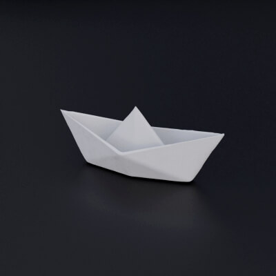 Paper Boat 3D Model by Arupsaha