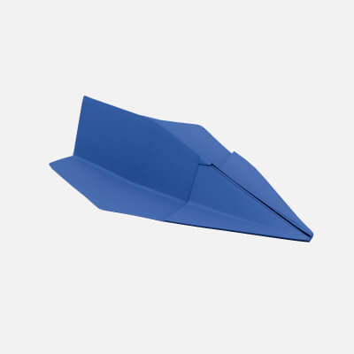 Paper Plane Indigo - 3D Model by Arupsaha