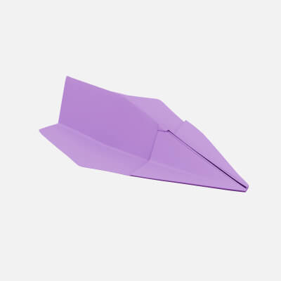 Paper Plane Magenta - 3D Model by Arupsaha