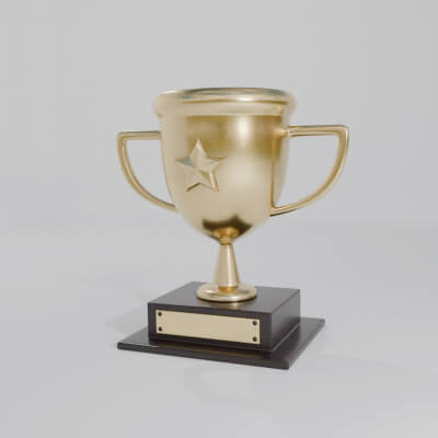 Star Cup Trophy - 3D Model by Arupsaha