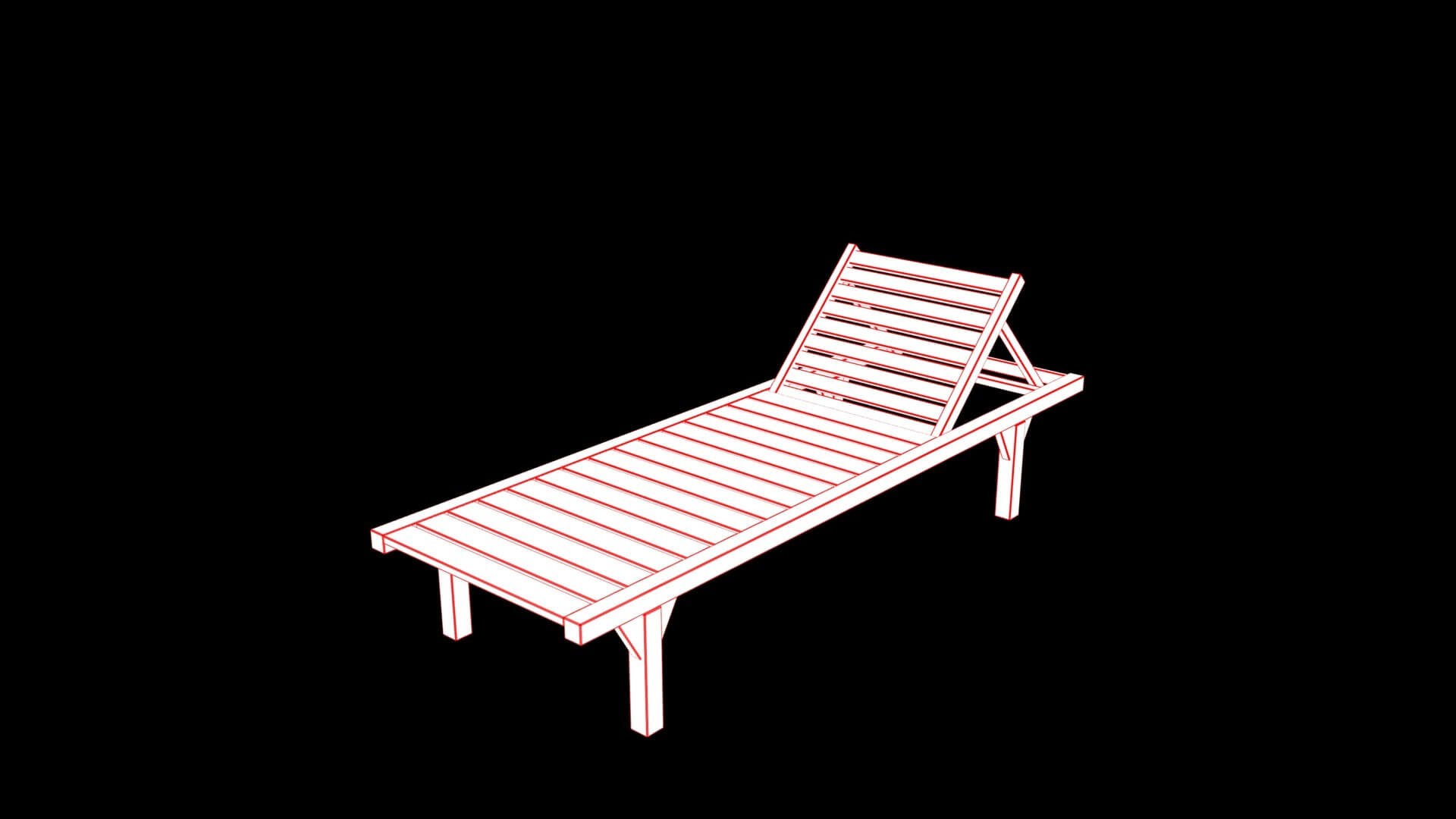 Swimming Pool Bench - 3D Model by Arupsaha